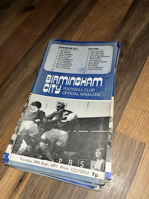 BIRMINGHAM CITY PROGRAMMES 1971-1972 £47.48 - PicClick UK