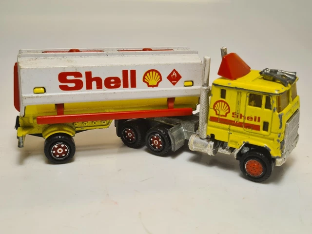 VINTAGE MAJORETTE CAMION-CITERNE Shell Gas Tanker Diecast France Ech: 1 ...