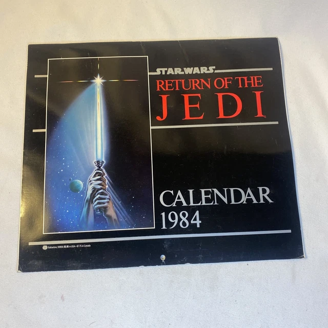 VINTAGE 1984 STAR Wars Return of the Jedi Wall Calendar £7.55 - PicClick UK