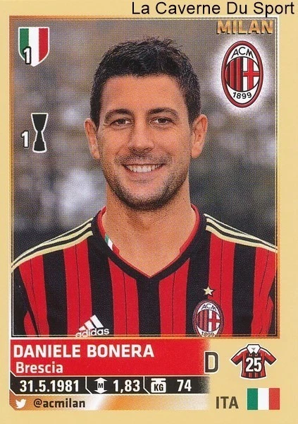 DANIELE BONERA # Italia Ac.milan Rare Update Sticker Calciatori 2012 ...
