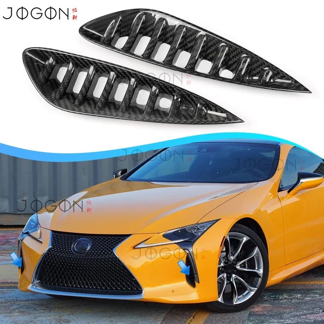 REAL CARBON FRONT Bumper Side Air Flow Vent Covers For Lexus LC500 500h ...
