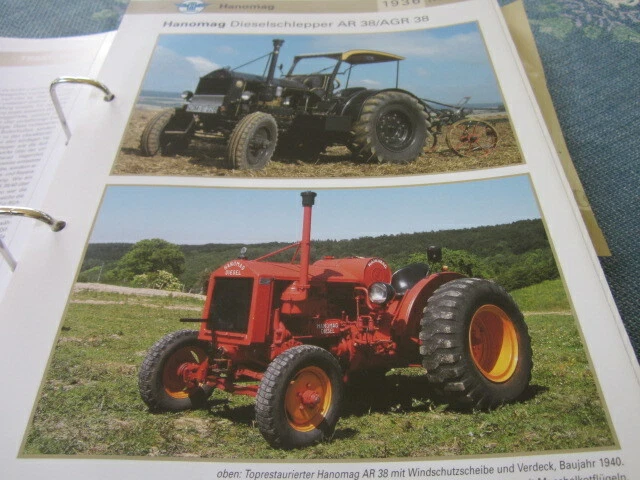TRAKTOREN DATENBLATT HANOMAG 7 Dieselschlepper AR 38, AGR 38, 1936 EUR ...