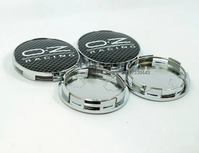 4PCS 68MM OZ Racing Emblem Wheel Center Caps Hub Caps Rim Caps Silver ...