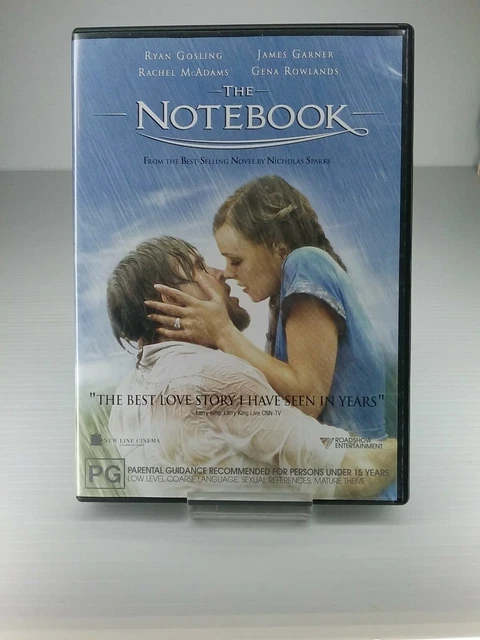 THE NOTEBOOK DVD Rachel McAdams Ryan Gosling James Garner James Marsden ...