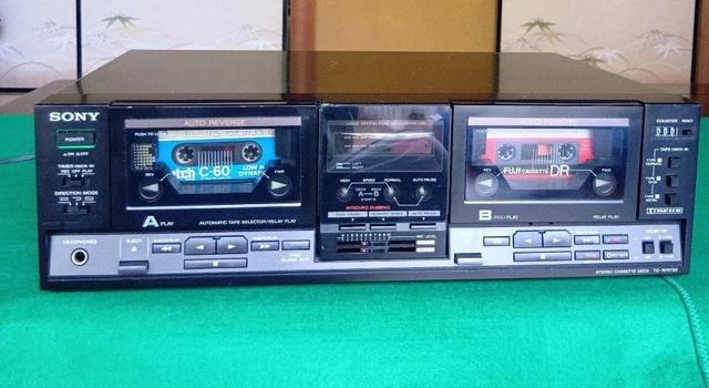 SONY TC-WR730 STEREO Cassette Deck Auto Reverse Peak Level Meter Used ...