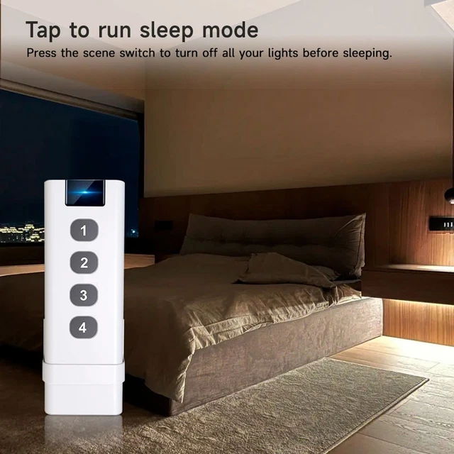 FOR ZIGBEE FOUR Key Scene Switch for Home Automation Control 12 Modes ...