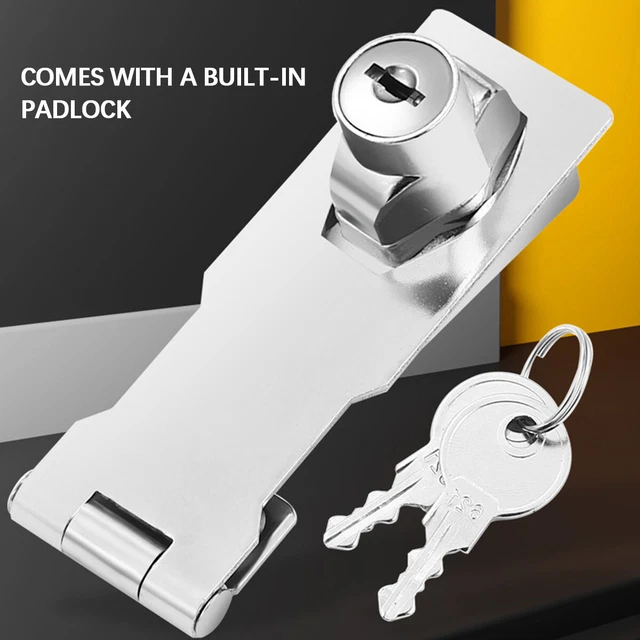 UK HEAVY-DUTY LOCKING Hasp And Staple W/ Keys Padlock Cupboard Shed Garage Lock £8.59 - PicClick UK