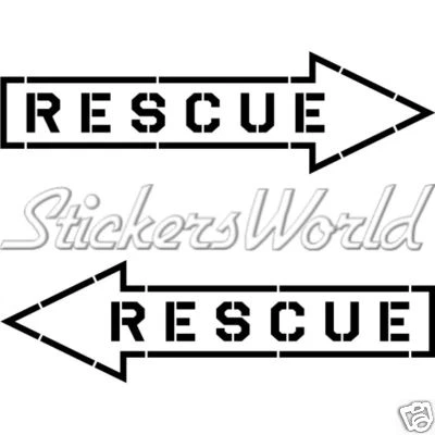 RESCUE AIRCRAFT ARROW RAF RAAF USAF 180mm (7") Decals Stickers x2 - 22 ...