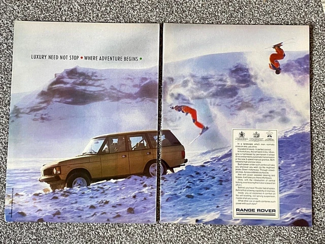 RARE COLLECTABLE VINTAGE 1984 Magazine Car Advert Art Picture Range ...