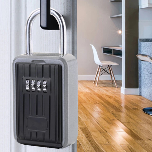 PASSWORD KEY BOX Hide Holder for outside Safety Keys Locks Rack Travel ...