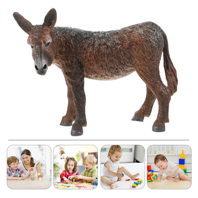 PLASTIC DONKEY ANIMAL Model Child Miniature Farm Statue Simulation £7. ...