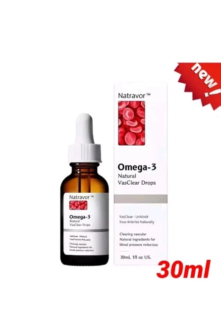 VEGAN OMEGA-3 NATURAL Vasclear Drops,Fish Oil Alternative,DHA,EPA ...