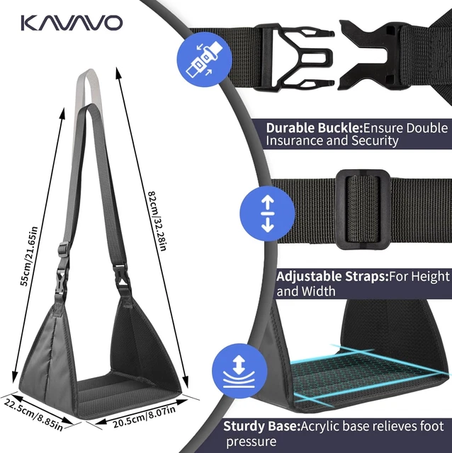 NEW UPGRADE AIRPLANE Footrest with No Feet Clashing, Portable Base ...