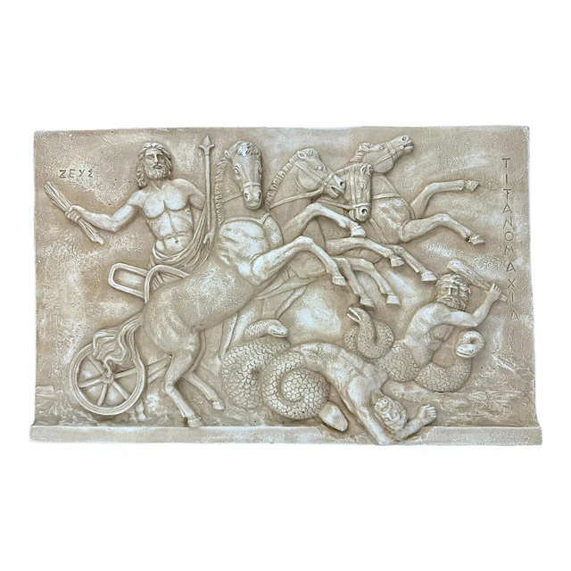 GUERRE DES TITANS Titanomachie Dieu Zeus Relief Plaque Décoration ...