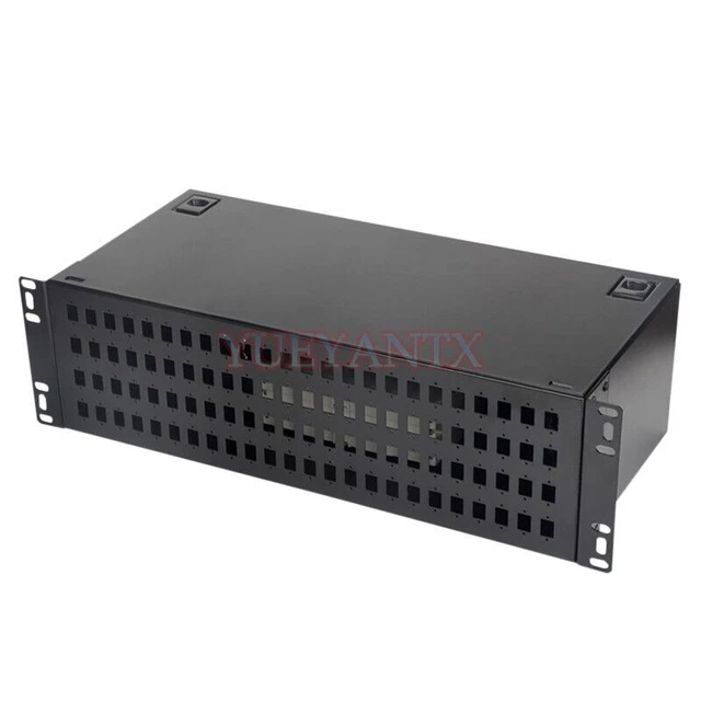 96 PORT FIBER Optica Patch Panel Optic Fiber Distribution Frame 19 ...