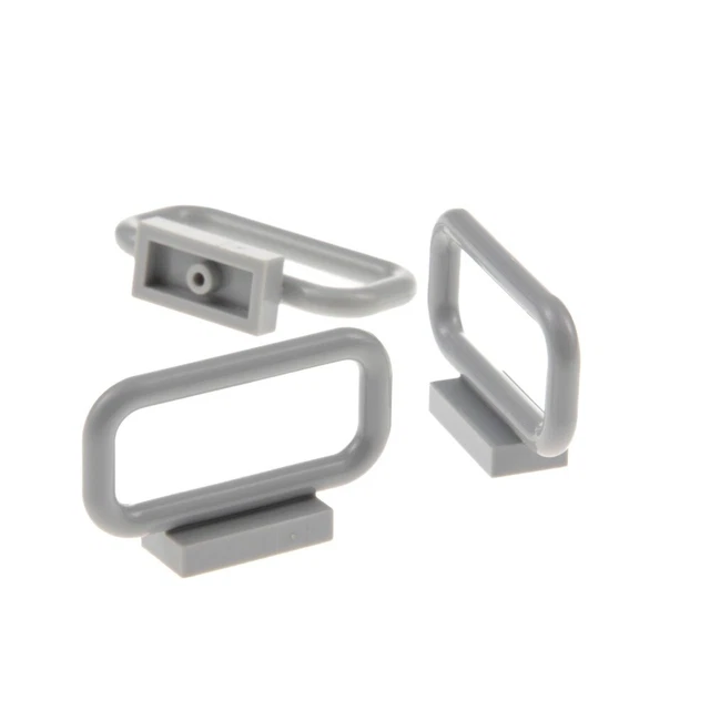 3X LEGO FENCE 1X4X2 New Light Gray Fences Railing Barrier Parapet ...