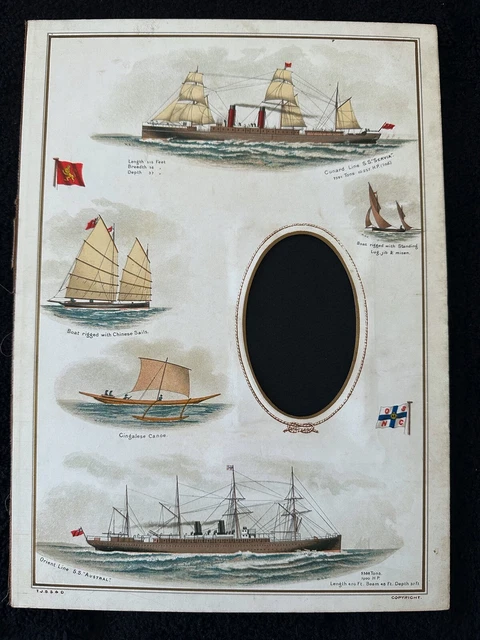 PORTA RITRATTO CUNARD LINE SS SERVIA SHIP ORIENT LINE AUSTRAL navy ...