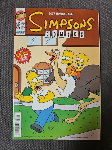 DIE SIMPSONS COMIC Heft Nr.143 Comics Hefte Bart Simpson Horror-Show ...
