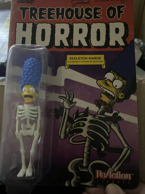 SUPER7 REACTION SIMPSONS Treehouse Of Horror "Skeleton Marge" Figure ...
