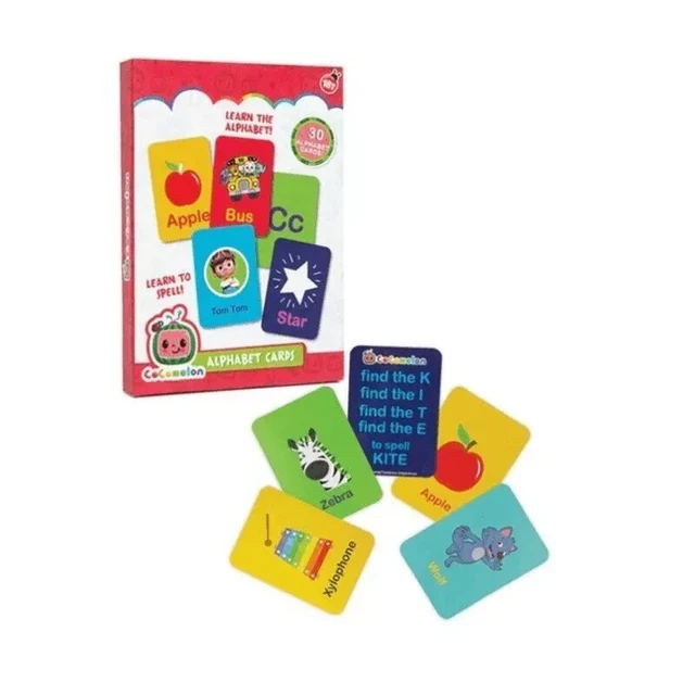 NEW COCOMELON FIRST Learning Cards-Alphabet Spelling,30 Double-Sided ...