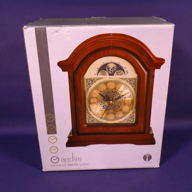 ACCTIM WEYBRIDGE WOODEN Cased Mantel Clock £95.00 - PicClick UK