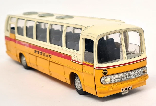 TEKNO 1/50 MERCEDES Benz O302 PTT Bus / Coach 950 Yellow Vintage Model ...