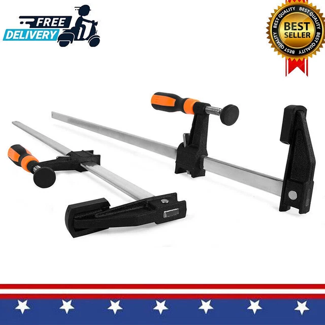 QUICK-ADJUST 24& STEEL Bar Clamps with 2.5" Throat and Micro-Adjustment ...