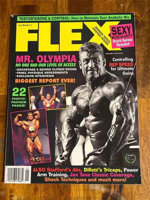 FLEX BODYBUILDING MUSCLE magazine DORIAN YATES with poster 1-94 £9.27 ...