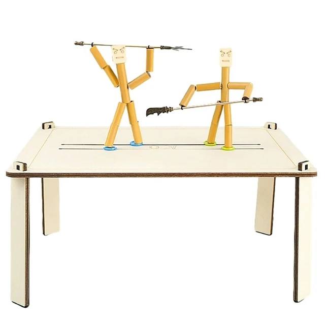 INTERACTIVE BAMBOO MAN Tabletop Battle Game Attack Defense Figurine ...