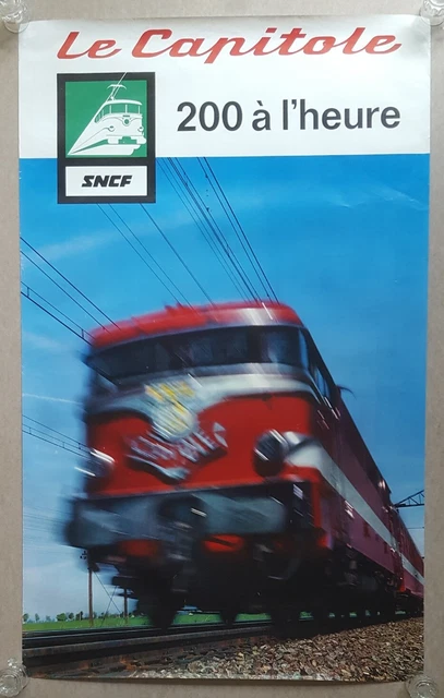 ORIG. FRENCH TRAIN travel poster, franz. Eisenbahn, SNCF, Zug, Le ...