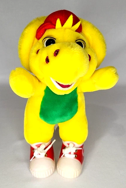 BARNEY BJ PLUSH Yellow Dinosaur Dino With Sneakers 1994 Lyons Group Toy ...