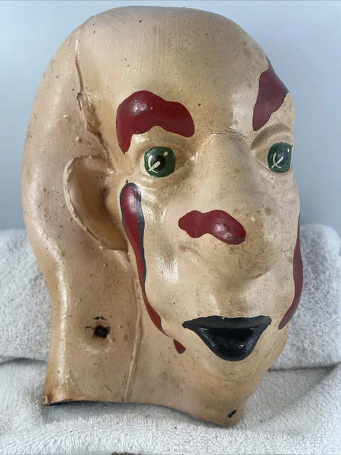VINTAGE CARNIVAL HAUNTED House Prop Severed Head Halloween Prop Macabre ...