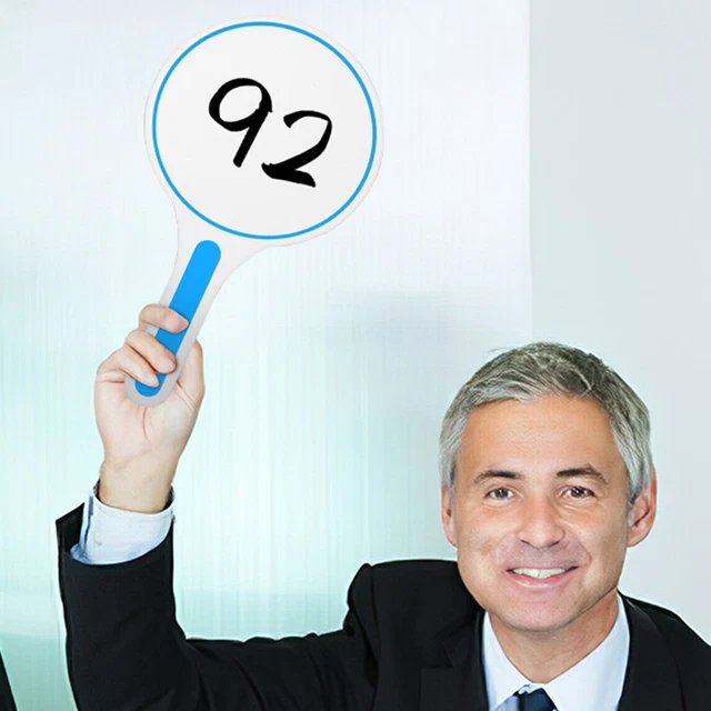 2 PCS CARD Scoring Board Dry Erase Answer Paddle Handheld White Boards ...