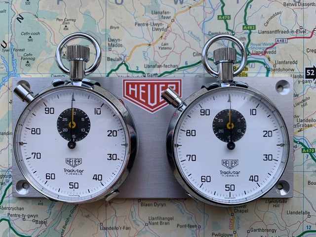 HEUER TRACKSTAR STOPWATCH Panel Heuer Chronometers Rally Timer 1 £375. ...