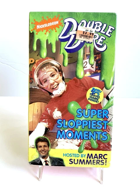NICKELODEON DOUBLE DARE VHS Super Sloppiest Moments Host Marc Summers ...