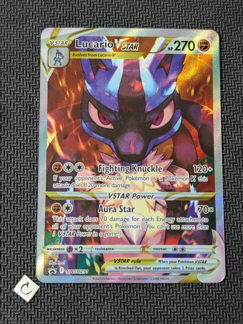 LUCARIO VSTAR SWSH291 - Crown Zenith ETB Promo Ultra Rare Pokemon TCG ...