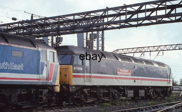 35MM RAILWAY SLIDE- BR Diesel Electric Class 47. 47568 @ Crewe South £2 ...