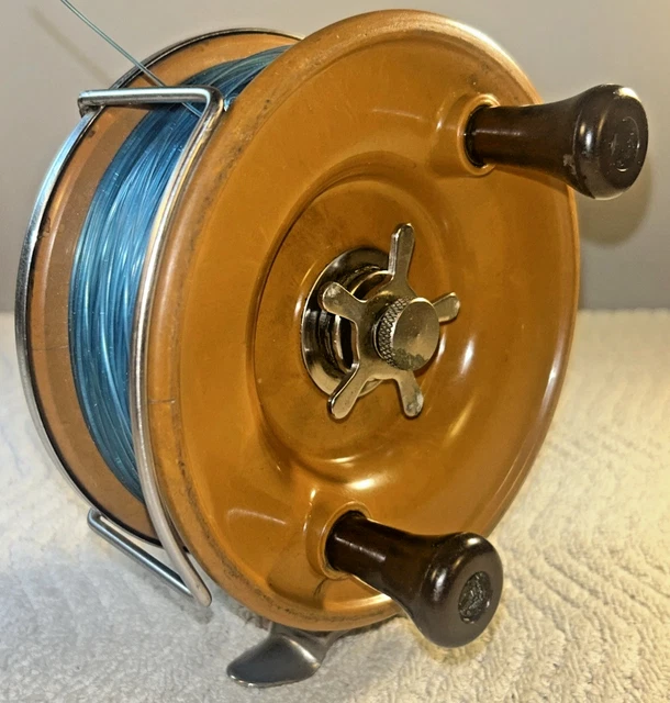 CENTREPIN ALVEY SNAPPER REEL Bakelite & Chrome Vintage 5 1/4” Dia Model ...