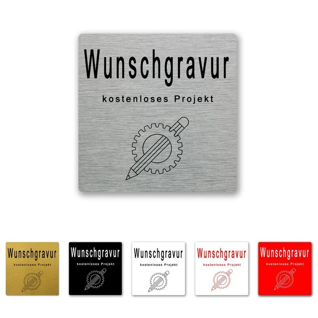GRAVIERTES SCHILD Wunschgravur 100x100mm Piktograme Infoschild ...