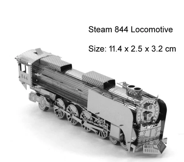STEAM LOCOMOTIVE TRAIN 3D Metal Model Self Assembly DIY Kit UK SELLER ...