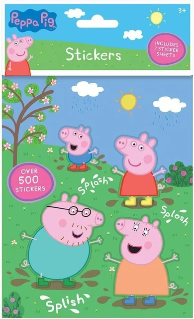 PEPPA PIG 500 Stickers George & Friends Méga Pack 7 Feuilles Activité ...