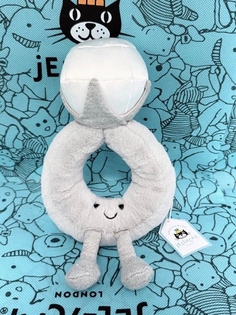 NEW JELLYCAT AMUSEABLES Diamond Ring Plush - Complete With Tags & Dust ...
