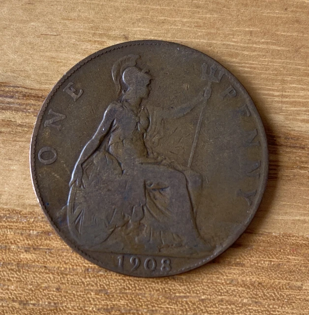 1908 KING EDWARD VII Penny, Bronze EUR 2,33 - PicClick FR