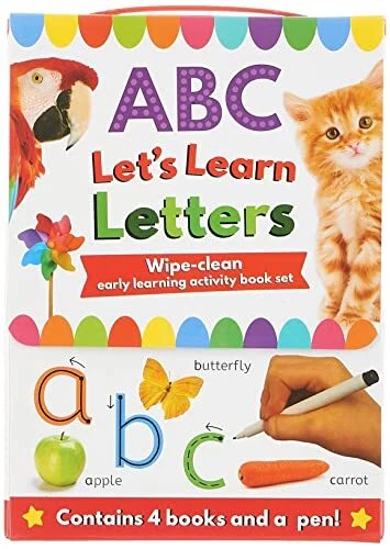 ABC LETS LEARN Letters Wipe Clean Early Learning Activity 4 | Blue ...