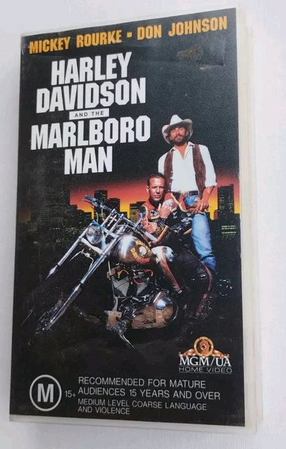 HARLEY DAVIDSON AND The Marlboro Man VHS Don Johnson Mickey Rourke 1994 ...