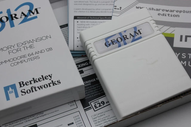 COMMODORE 64 GEORAM 512 - NIB Memory Expansion Cartridge $76.00 ...