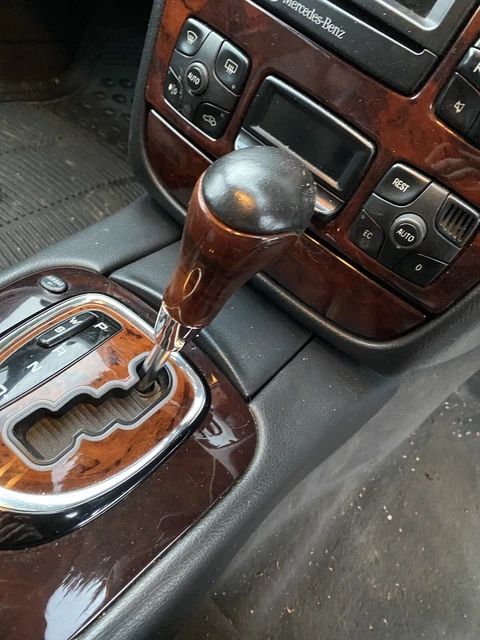 MERCEDES S CLASS W220 Gear Knob Wood With Leather £49.00 - PicClick UK