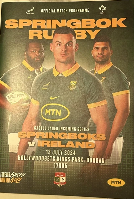 SOUTH AFRICA SPRINGBOKS v Ireland July 2024 Durban official Test rugby ...