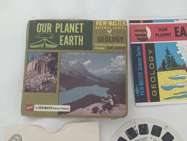 GAF VIEWMASTER SET - Our Planet Earth Geology 1967 - Three reels + Book ...