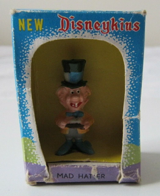 VINTAGE MARX DISNEYKINS 2Nd Series Mad Hatter Plastic Figure Box 1960'S ...